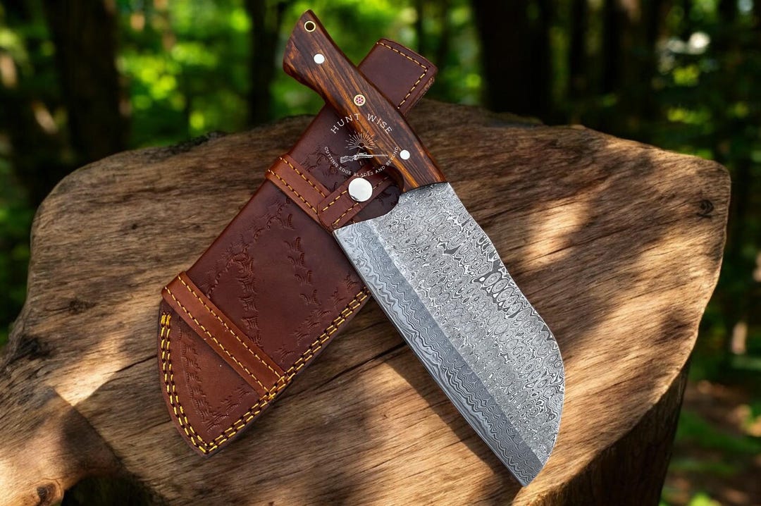 Serbian Chef Cleaver Knife / Kitchen Knife / Hand Forged Full Tang Chef ...