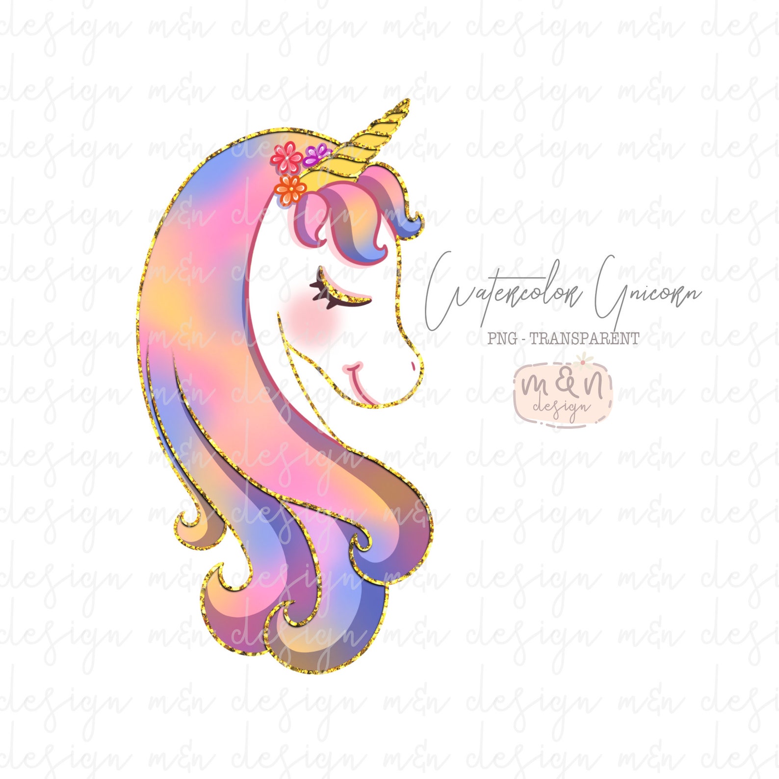 Cute Unicorn Pastel Png Clipart Pastel Birthday Decoration - Etsy