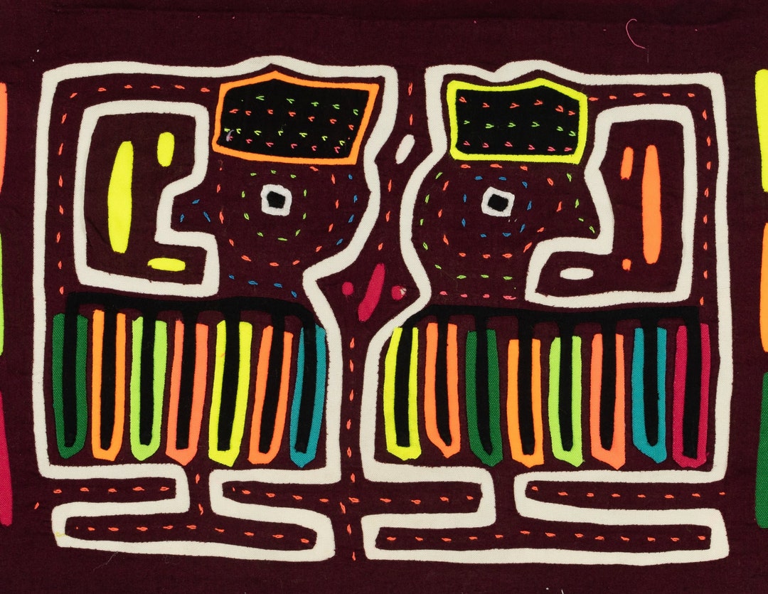 Weird Puppy Dog Mola, Unframed Textile Art, Ethnic Tribal Quilt - Etsy