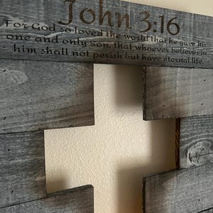 Rustic Cross With Custom Engraved Verse - Etsy