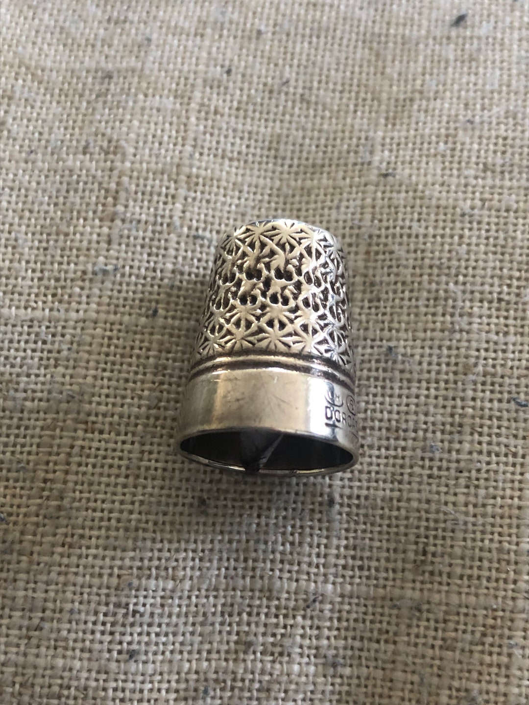 European Vintage Silver Thimble - Etsy