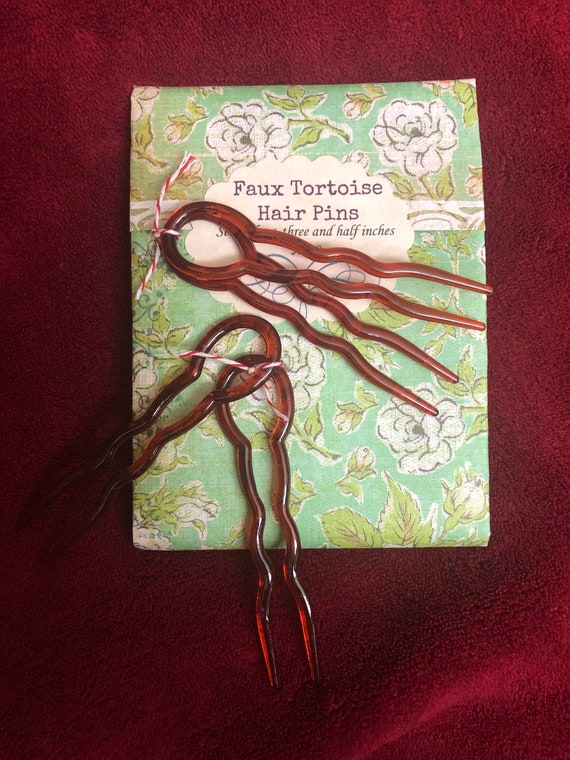 Faux Tortoise Hair Pins | Etsy