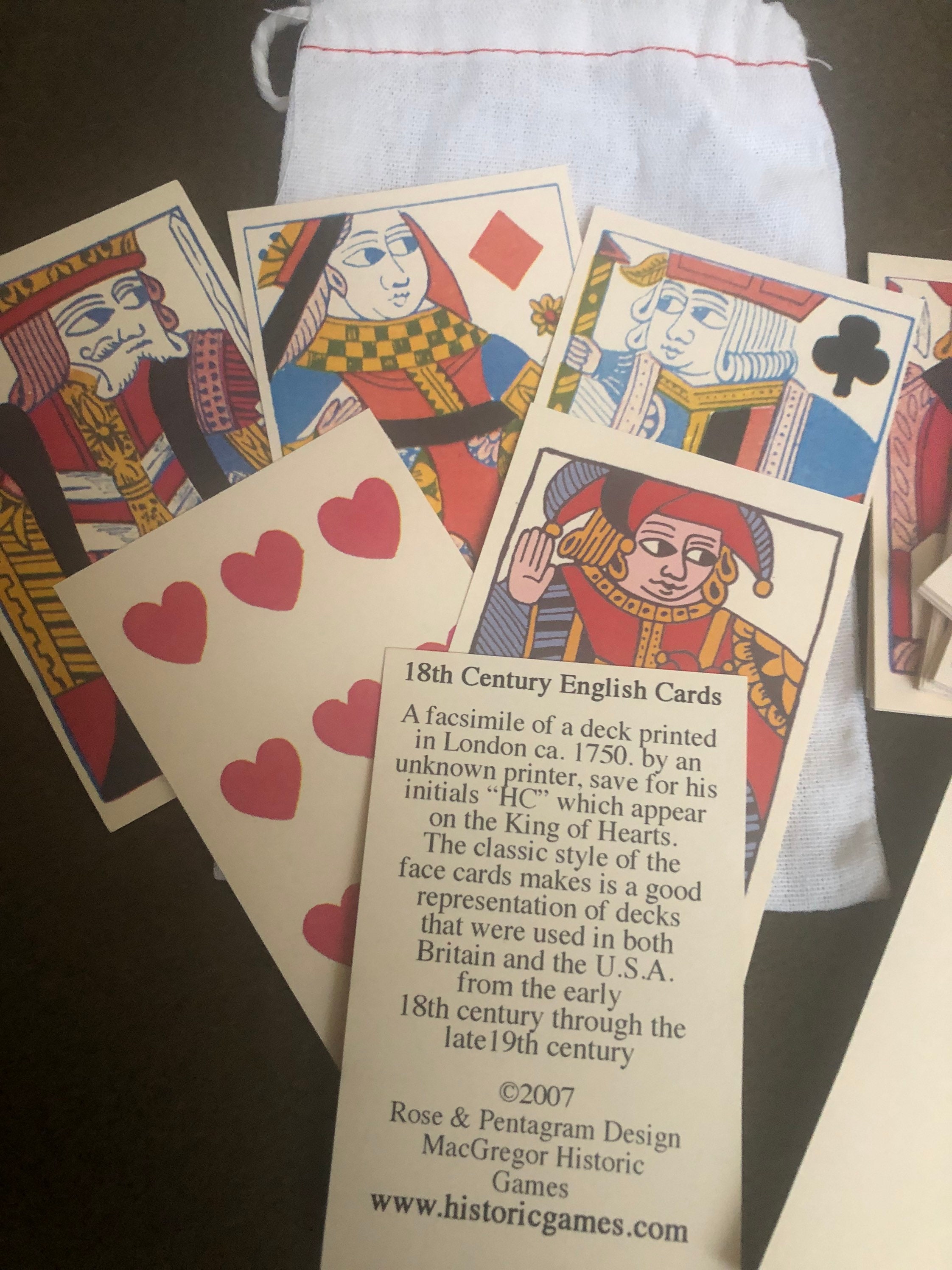 Baraja de cartas inglesa del siglo XVIII - Etsy México