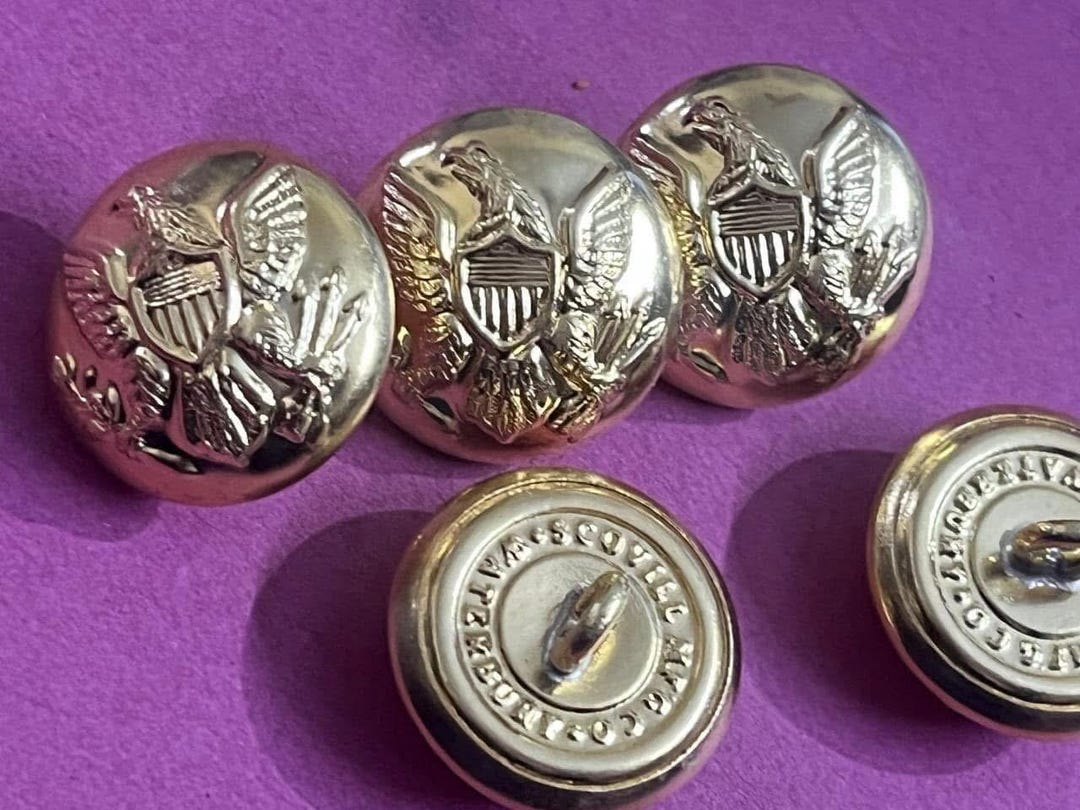 19th Century US General Service Brass Coat Buttons - Etsy