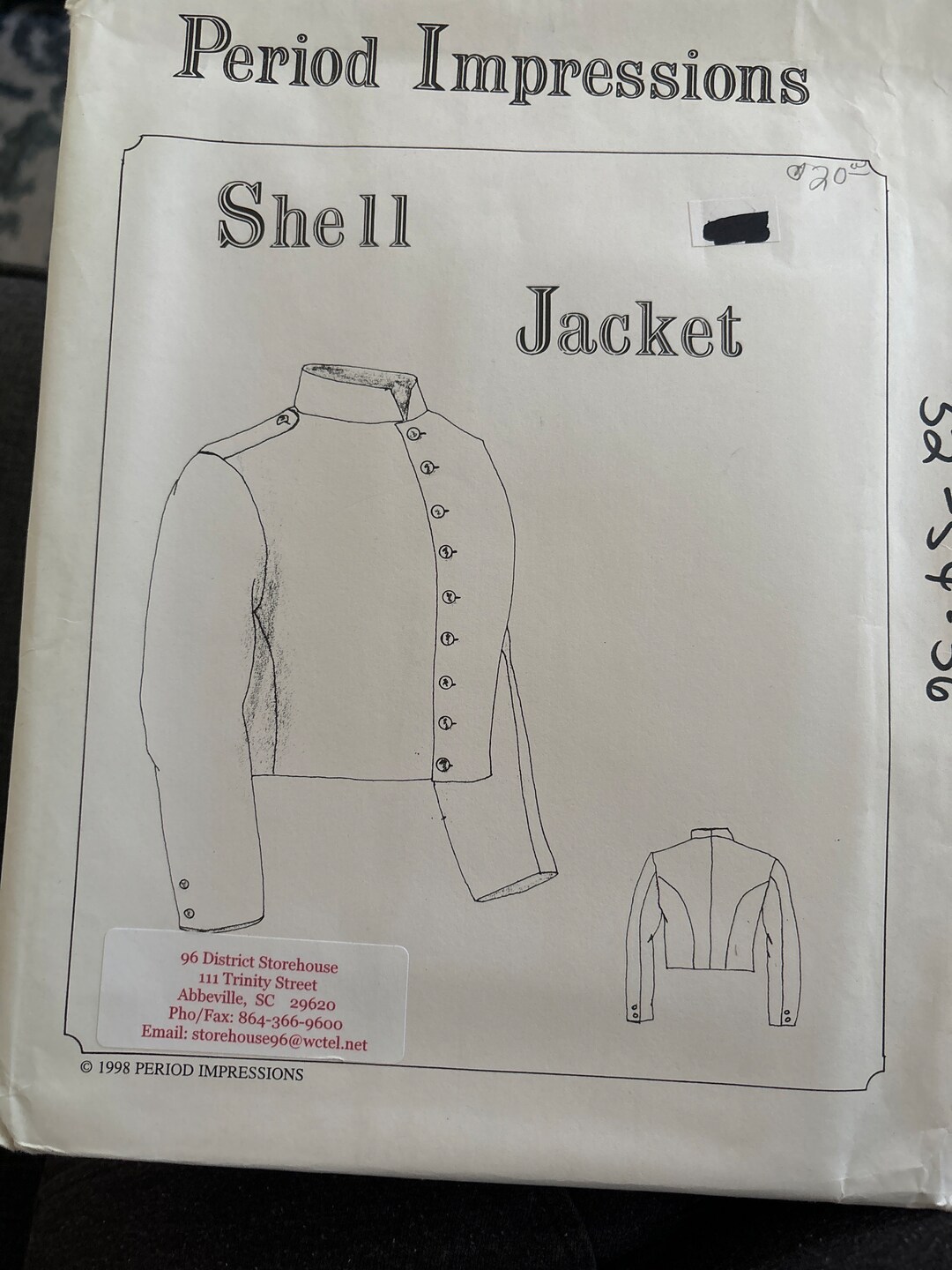 Period Impressions Shell Jacket Pattern - Etsy