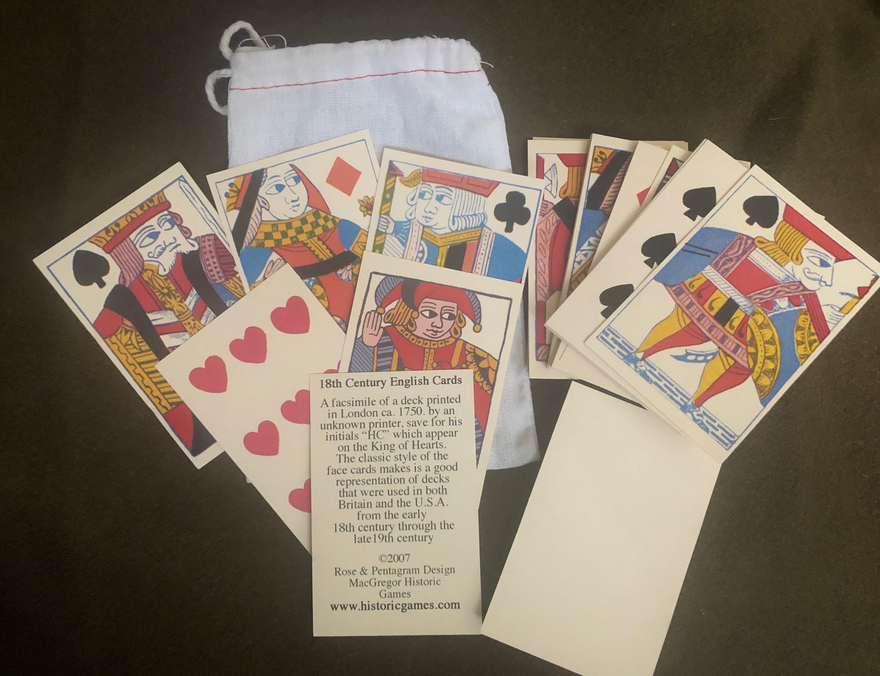 Baraja de cartas inglesa del siglo XVIII - Etsy México