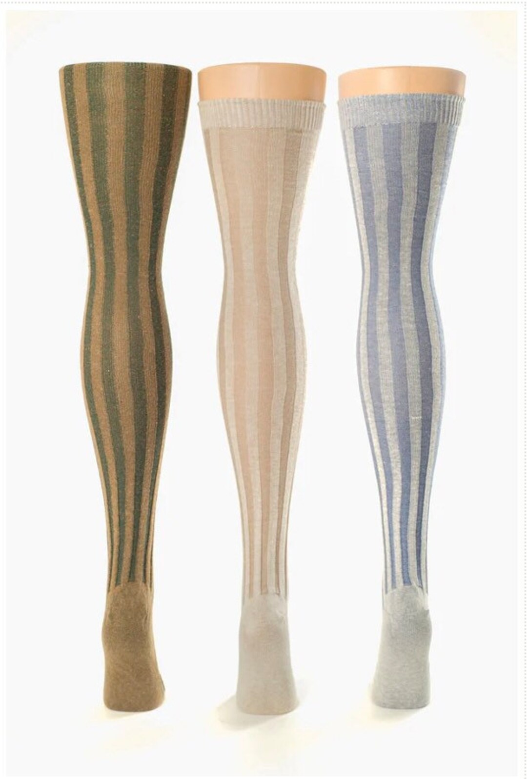 Vertical Ribbed Cotton Stockings - Etsy