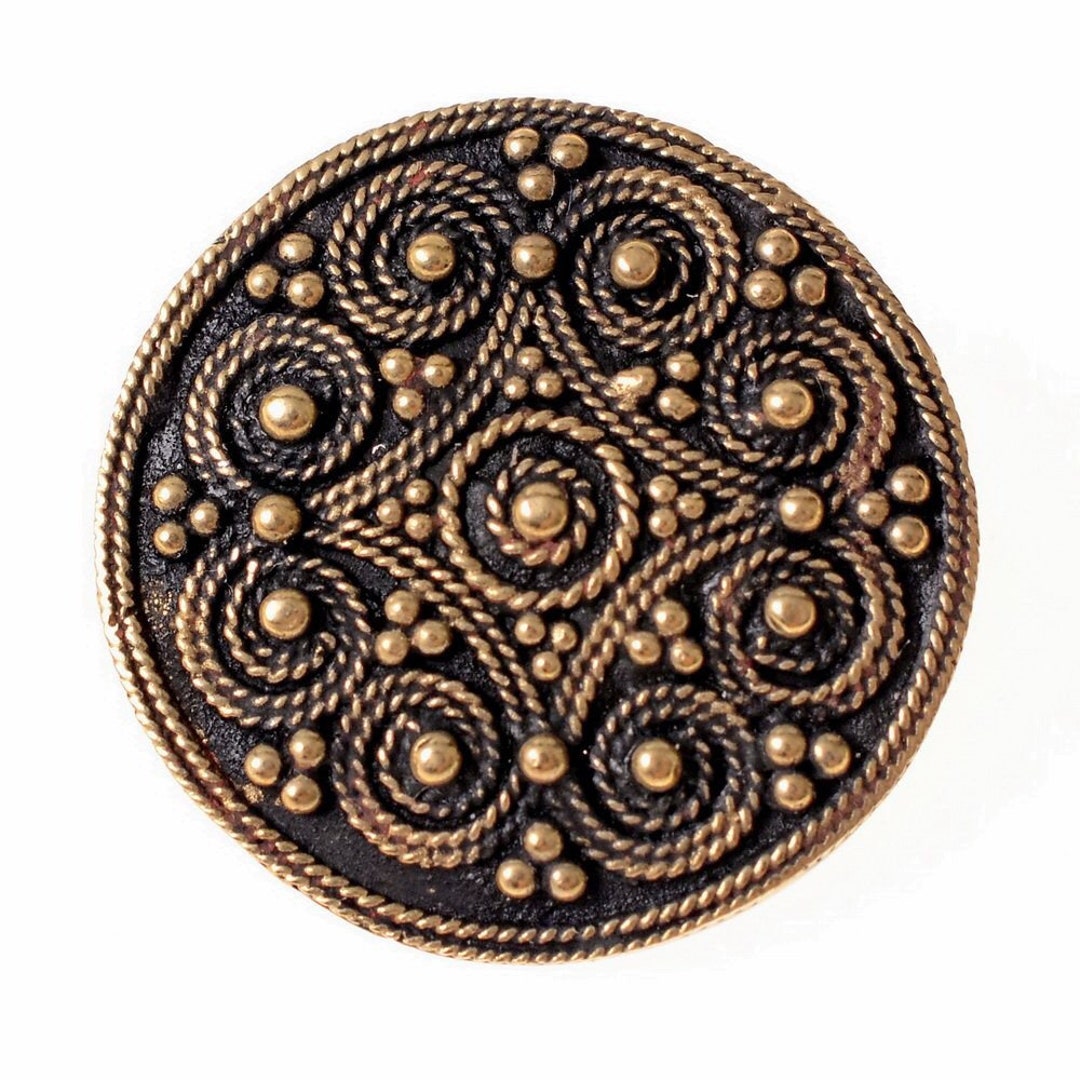 Viking Filigree Disk Brooch - Etsy