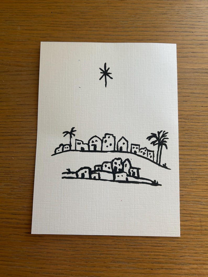 Christmas Art - Bethlehem - Etsy