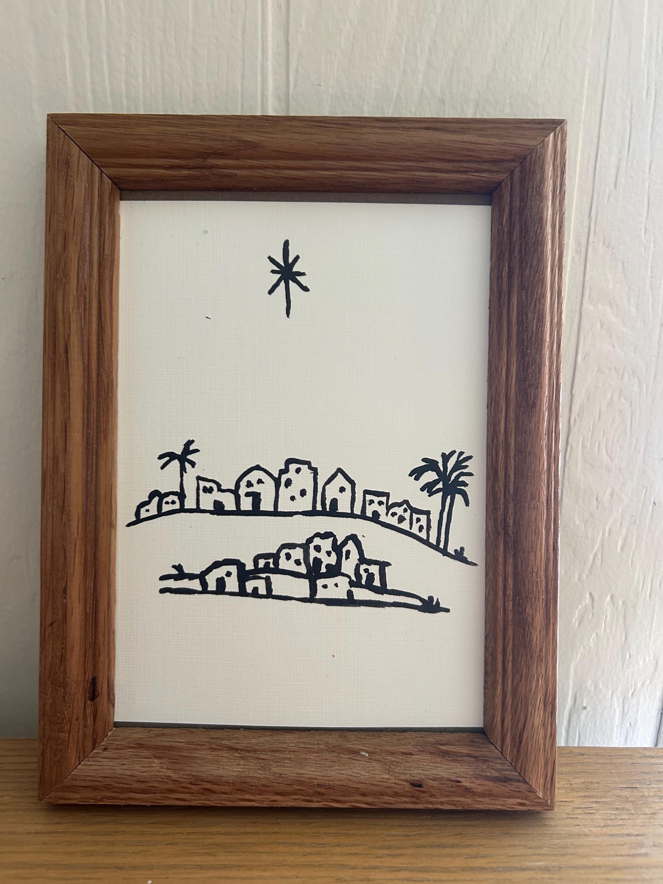 Christmas Art - Bethlehem - Etsy