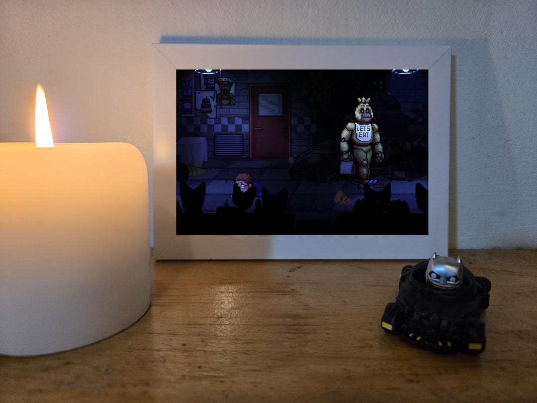 Five Nights at Freddy's Inspired Chica 8 Bit Custom Framed 6 X 4 Art ...