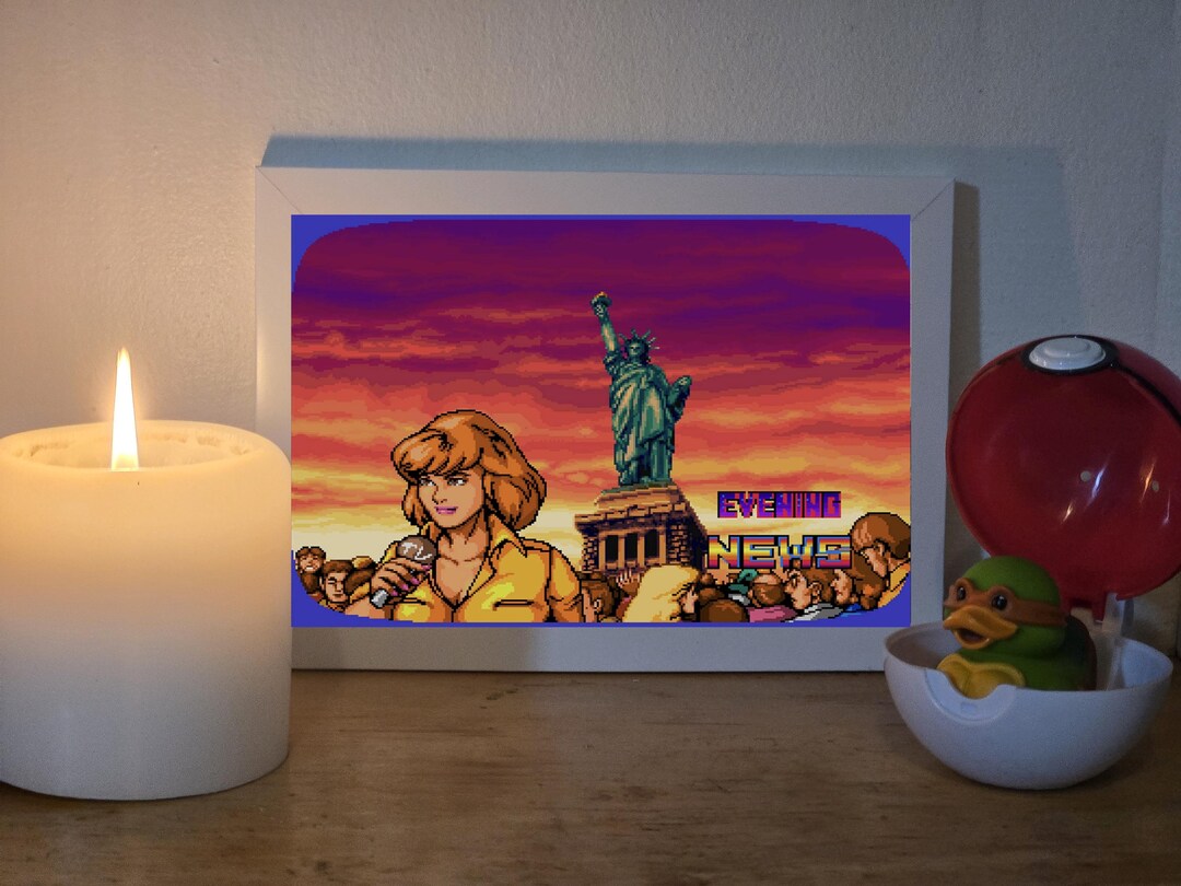 TMNT Inspired "turtles in Time" Retro Art Custom Framed 6 X 4 Art ...