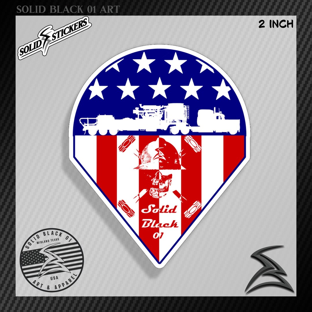 Oilfield Sticker US Flag Shield Frac Pump Hardhat Sticker Patriotic ...