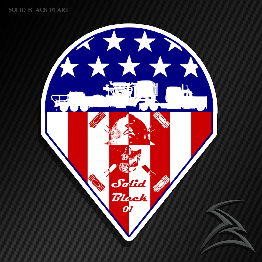 Oilfield Frac Sticker US Flag Shield Frac Pump Sticker Patriotic ...