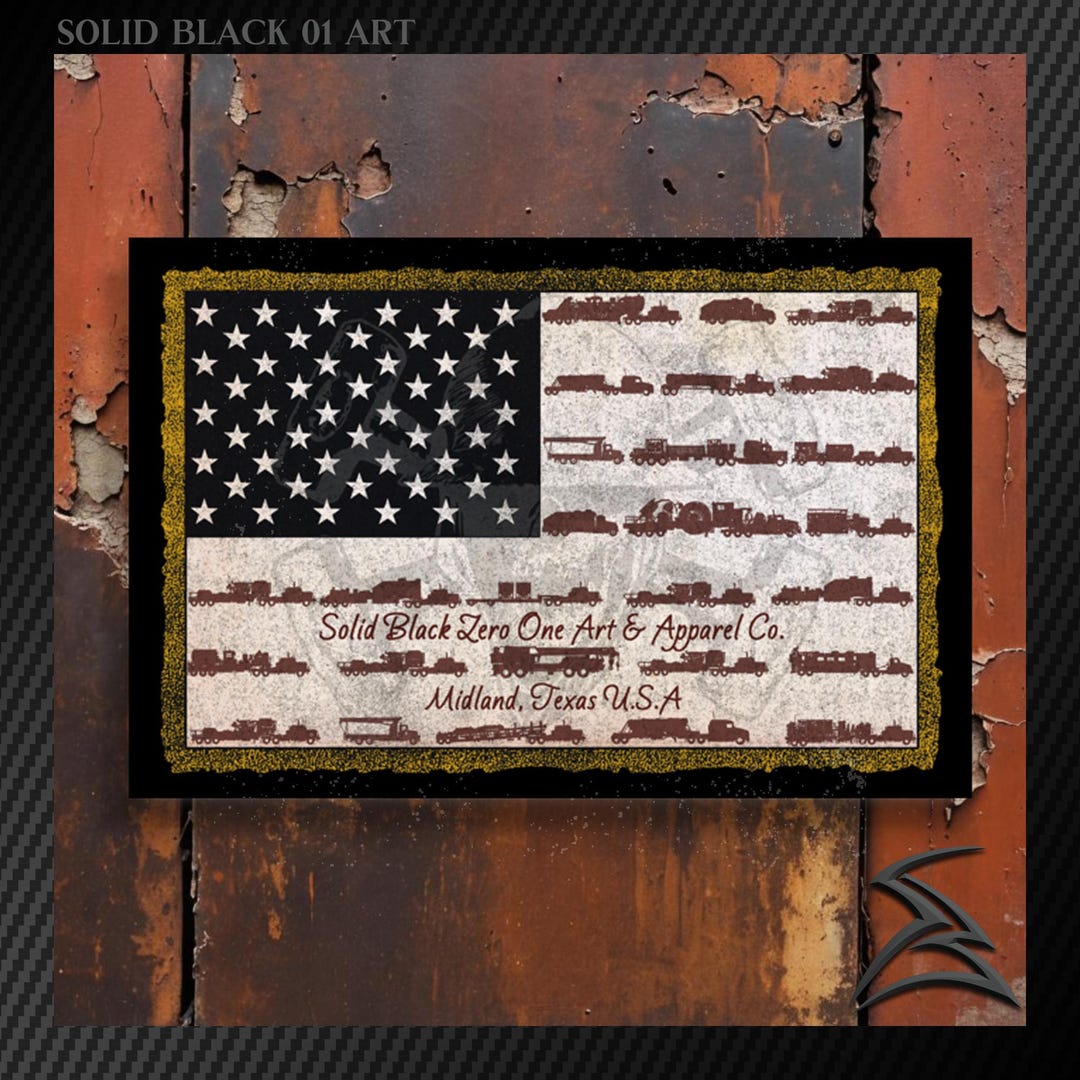 Oilfield Poster American Flag Frac Fleet Wall Decor, Oilfield Trucking ...