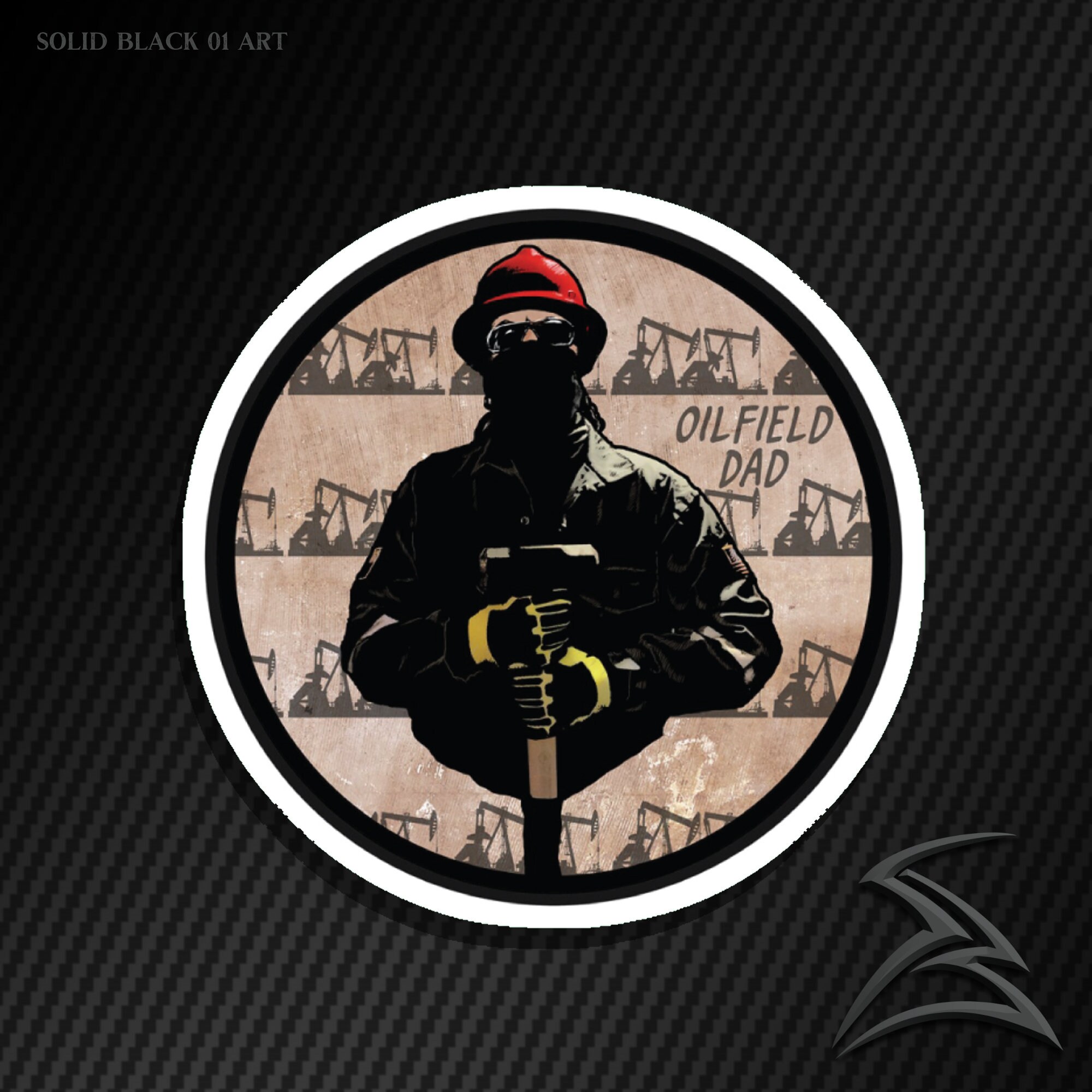 Oilfield Dad Sticker Hard Hat Vinyl Sticker Laptop Frac Hand Roughneck ...