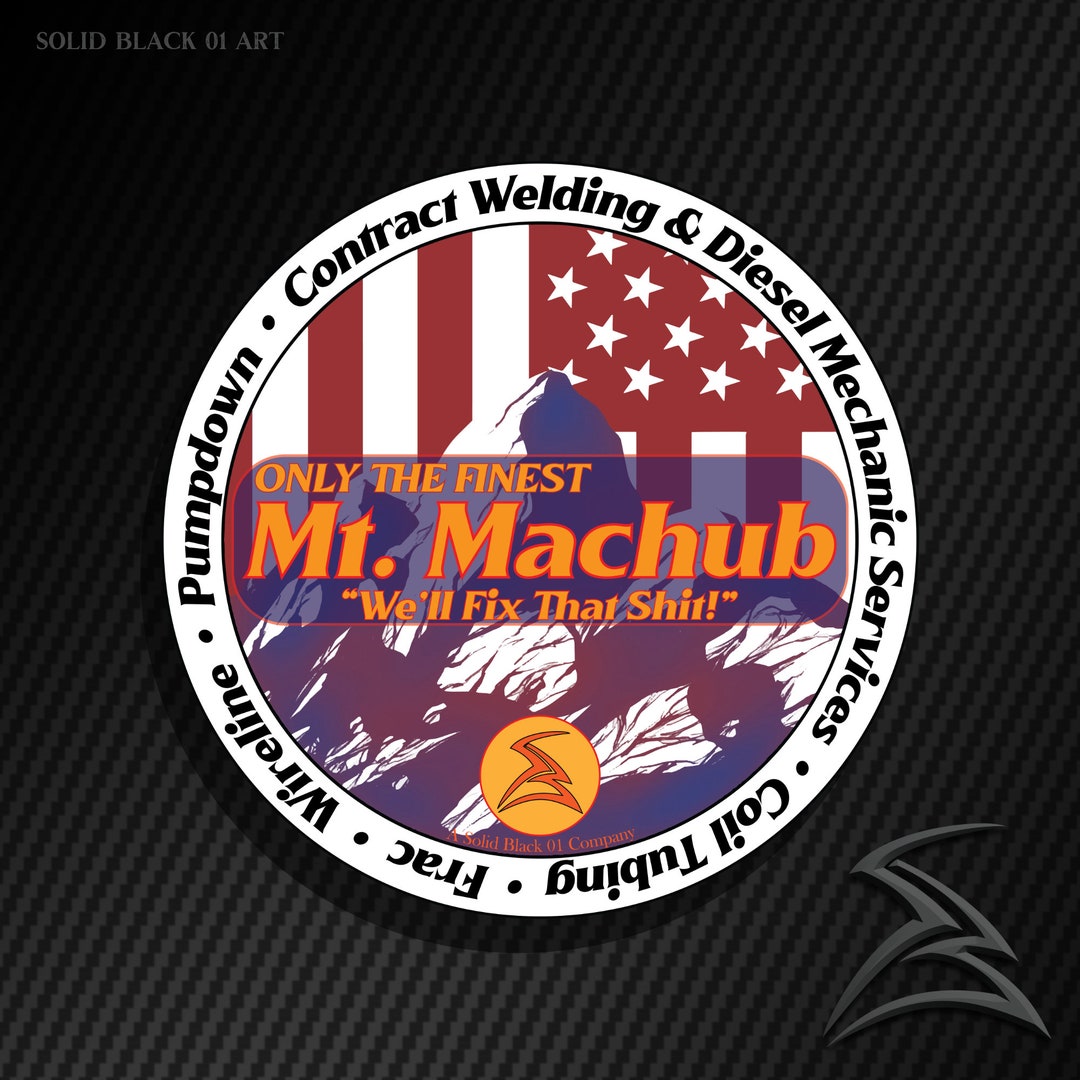 Funny Oilfield Sticker Mount Machub Funny Diesel Mechanic Toolbox Hard ...