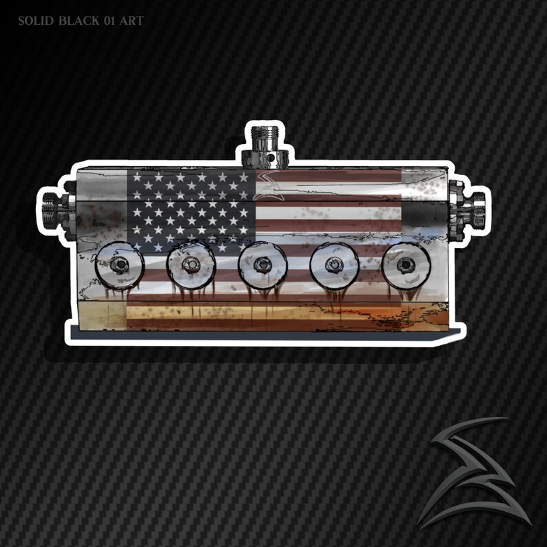 Oilfield Sticker Frac Pump Fluid End American Flag Vinyl Sticker ...
