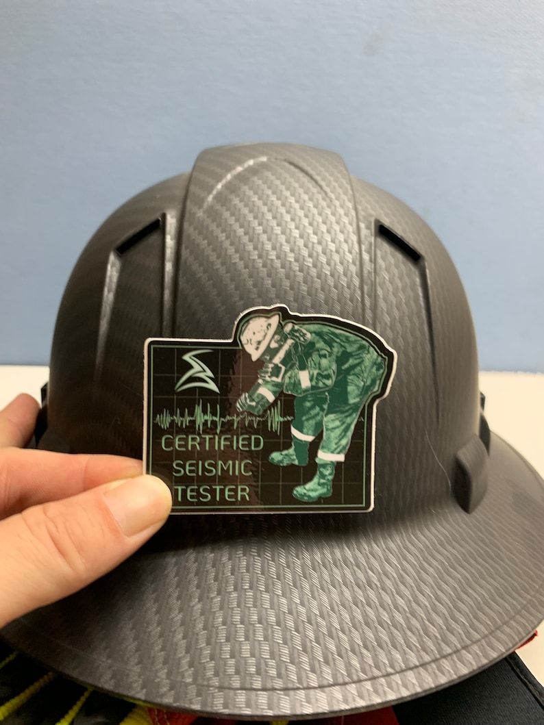 Certified Seismic Tester Vinyl Sticker, Oilfield Frac Sticker, Laptop ...
