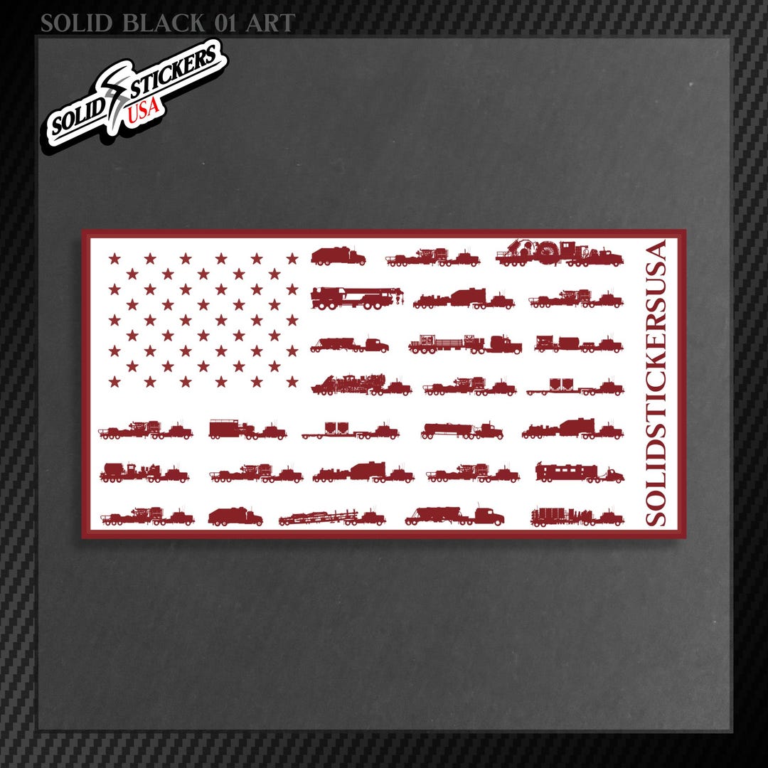 American Frac Fleet Sticker: Oilfield Equipment Flag Vinyl Decal - Etsy
