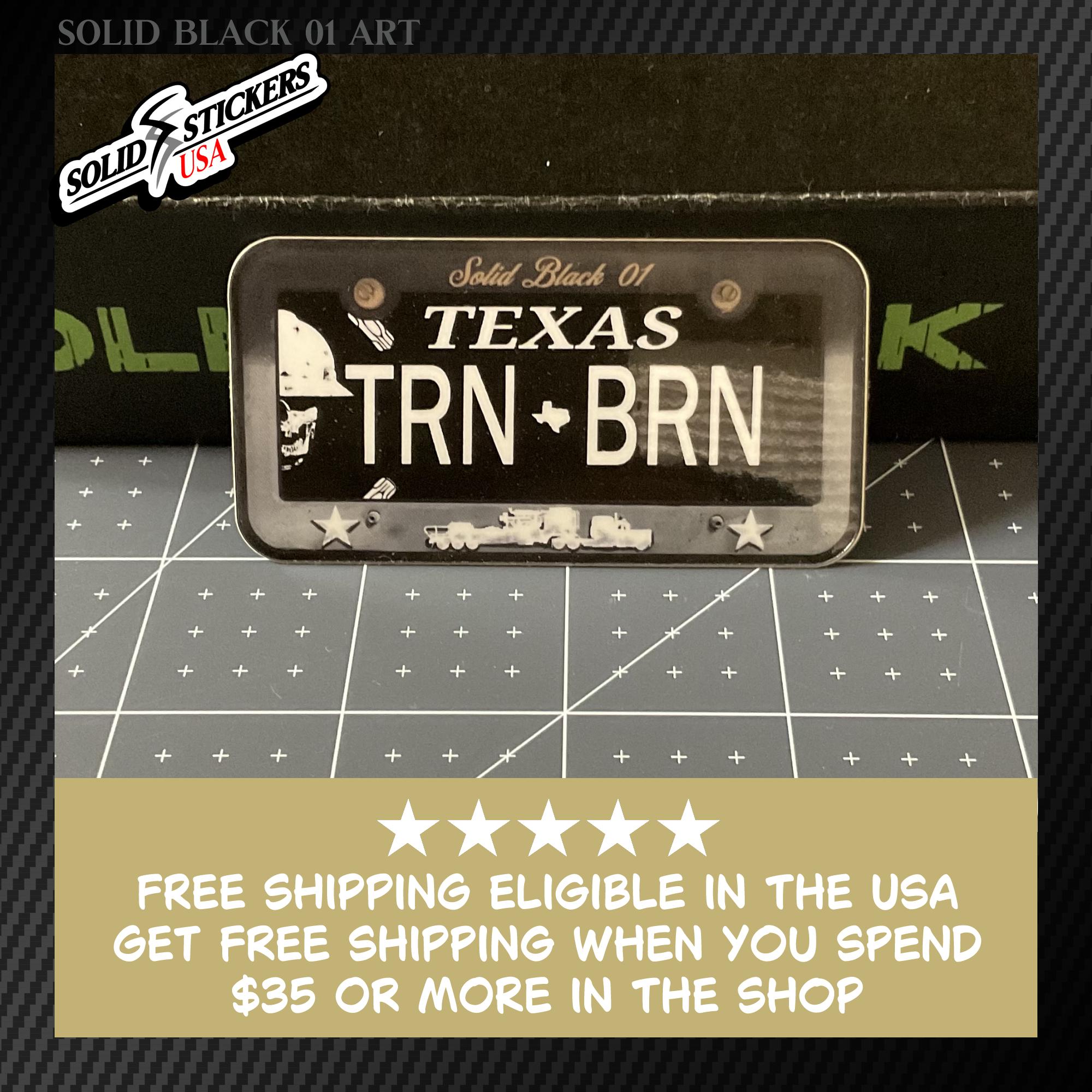 Texas Oilfield Sticker: Frac Turn & Burn License Plate Decal - Etsy