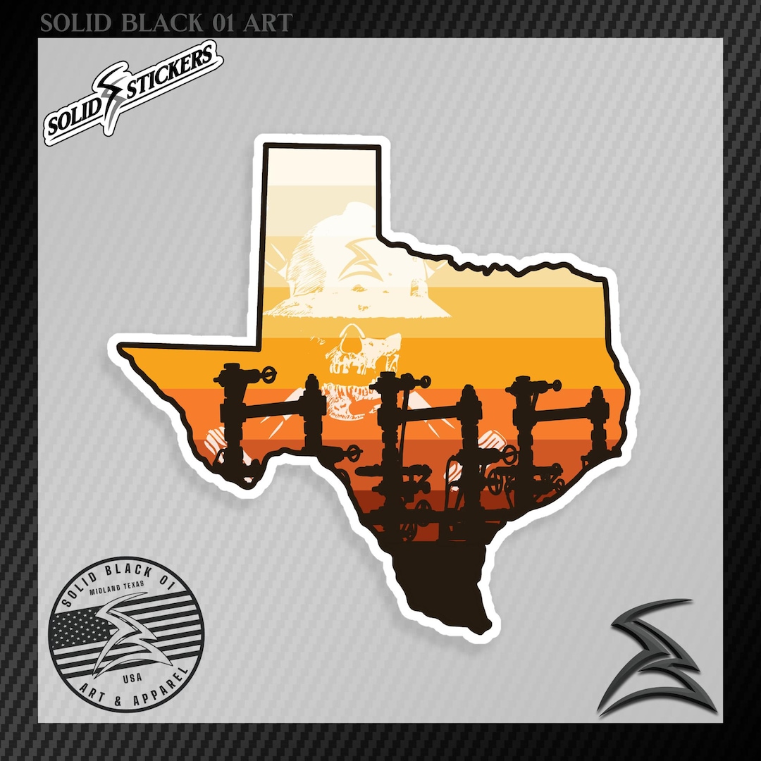 Texas Oilfield Sticker Texas Frac Zipper Vinyl Hard Hat Decal Oil and ...
