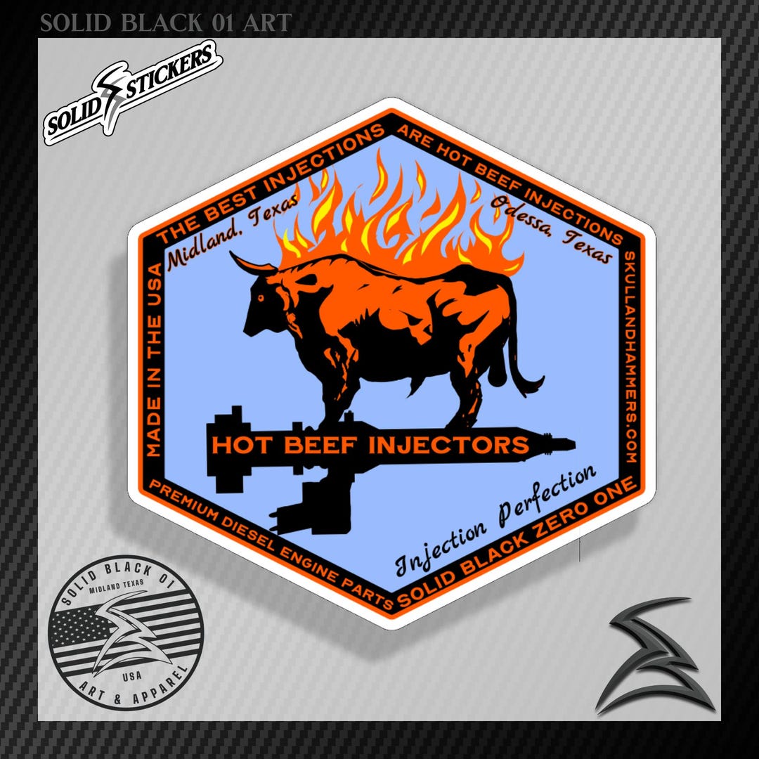 Funny Mechanic Sticker Hot Beef Injection Diesel Injectors Sticker Joke ...