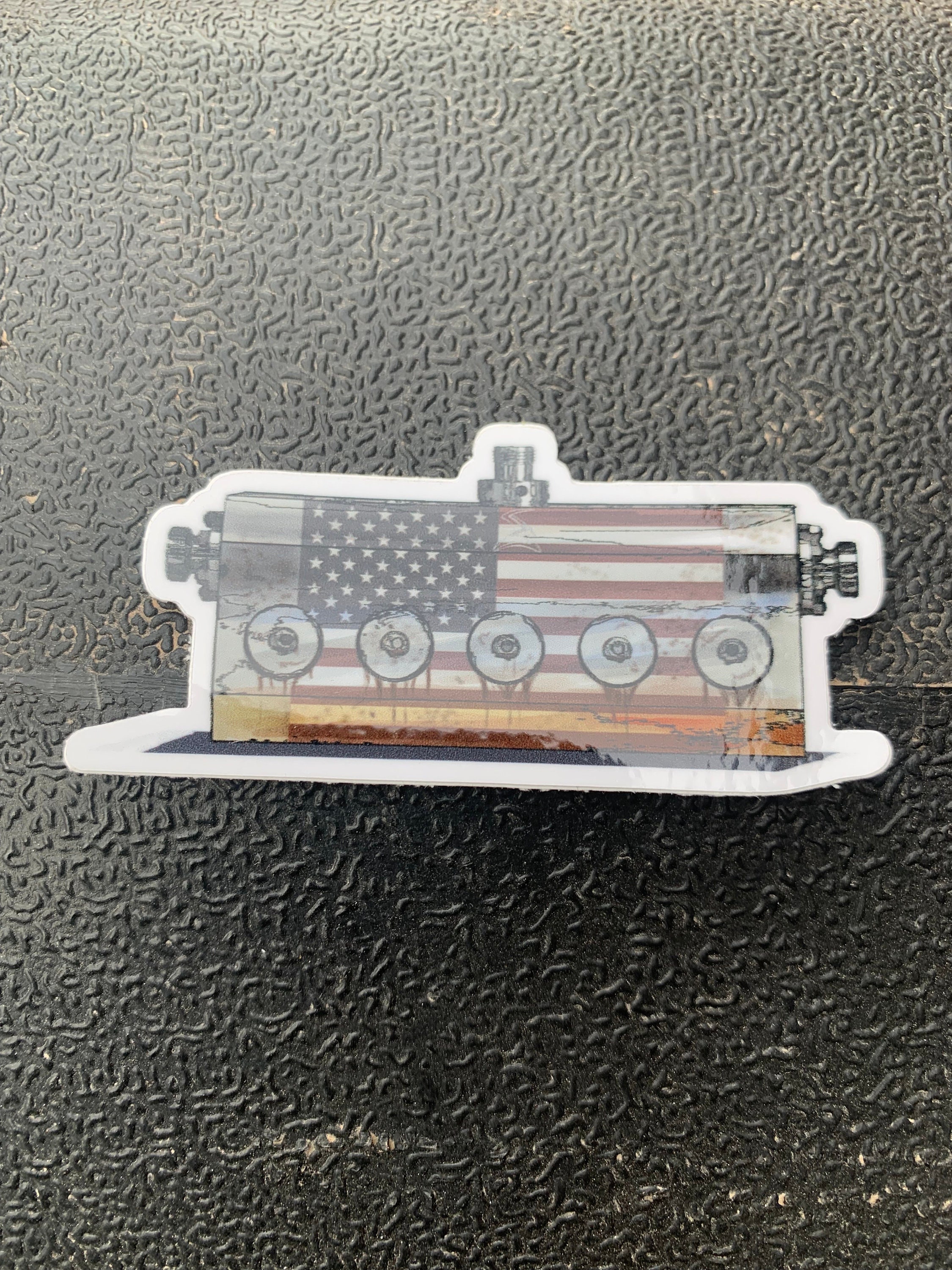 Oilfield Sticker Frac Pump Fluid End American Flag Vinyl Sticker ...