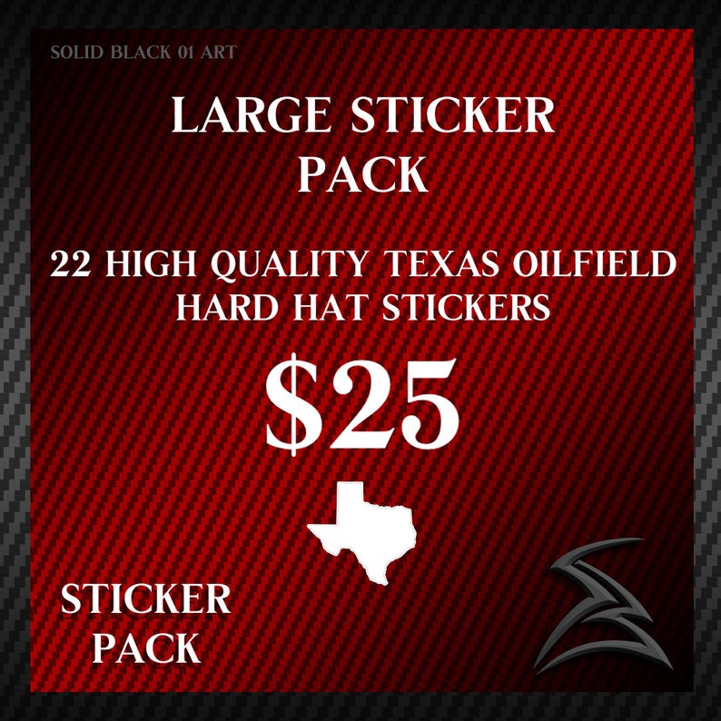 Texas Oilfield Sticker Pack Hard Hat Sticker Bundle Oilfield Frac Work ...