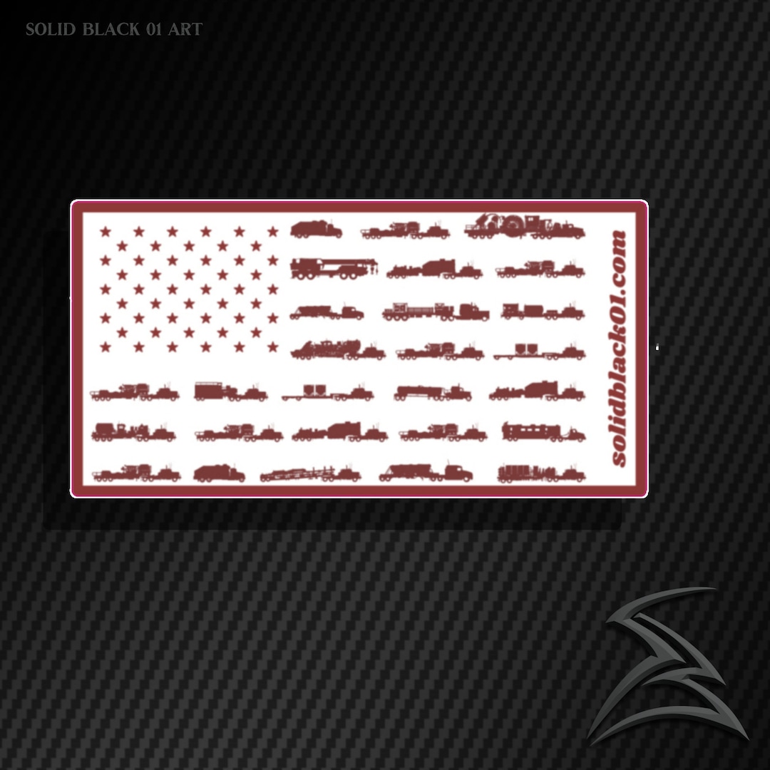 American Frac Fleet Oilfield Equipment Flag Vinyl Sticker, Oil & Gas ...