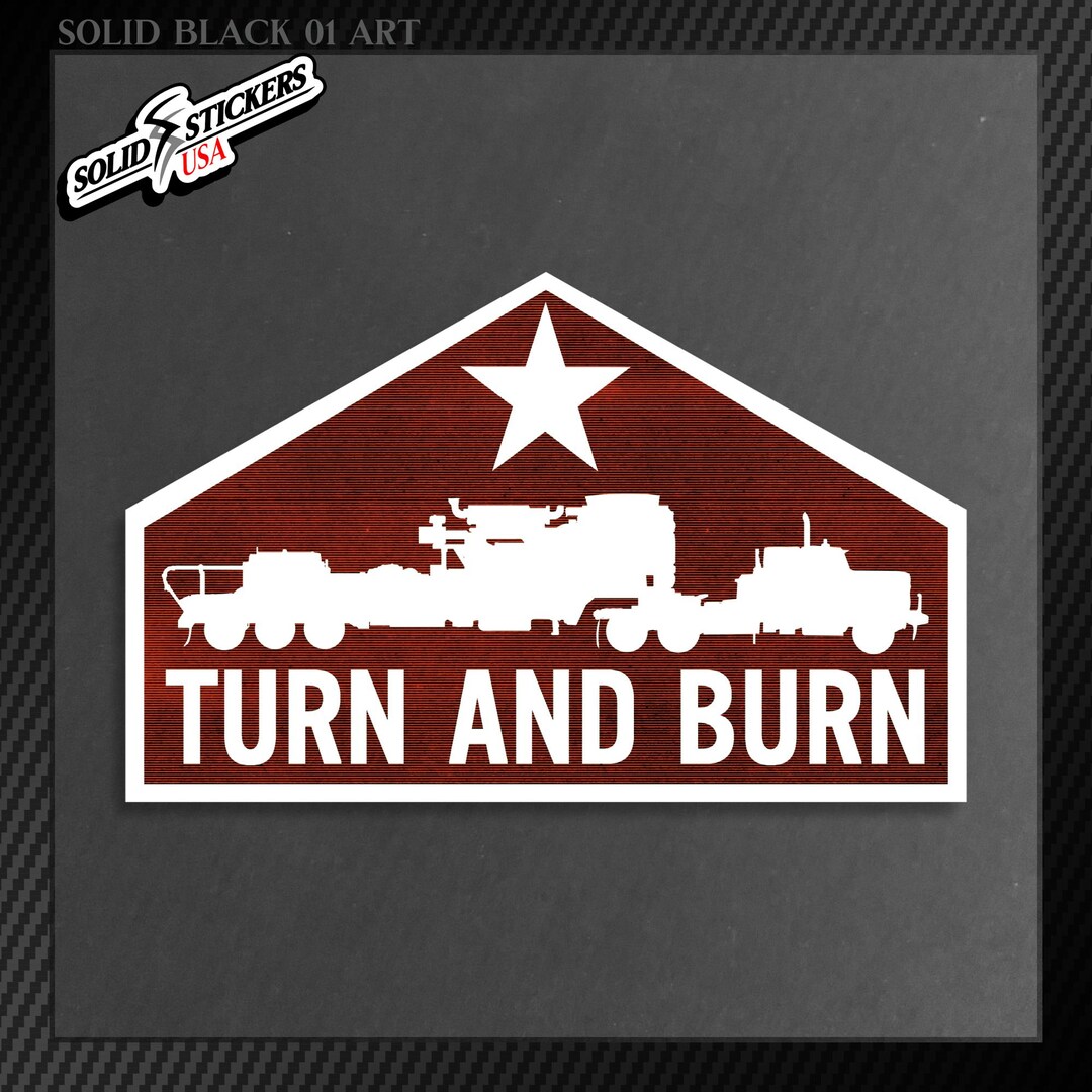 Oilfield Sticker Turn & Burn Frac Pump Vinyl Hard Hat Decals - Etsy