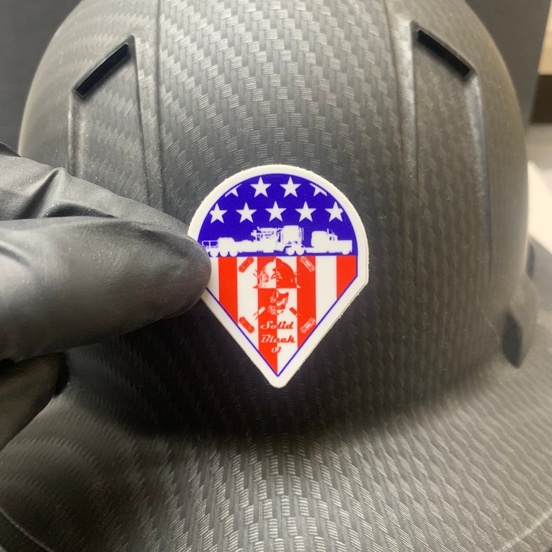 Oilfield Frac Sticker US Flag Shield Frac Pump Sticker Patriotic ...