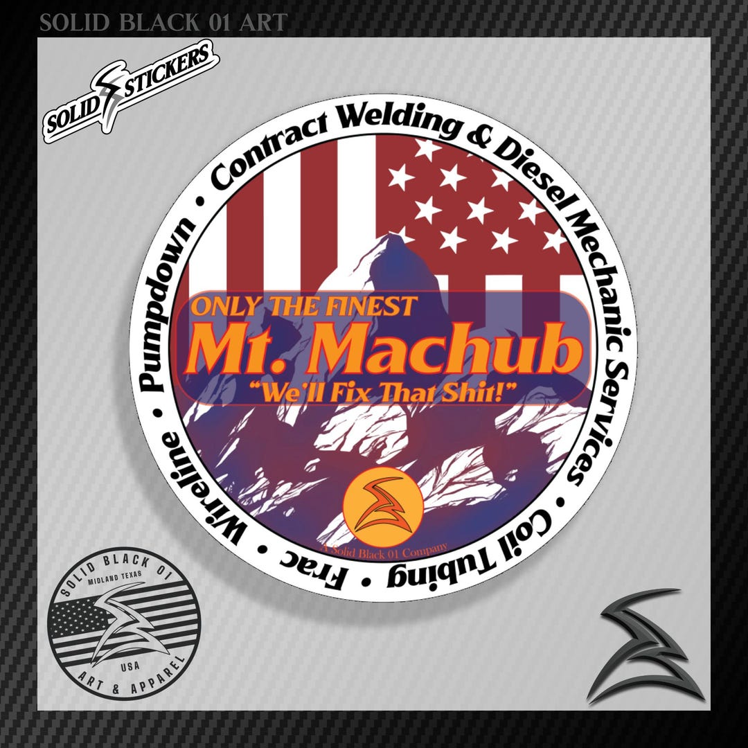 Funny Oilfield Sticker Mount Machub Funny Diesel Mechanic Toolbox ...