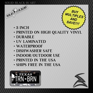 Texas Oilfield Sticker Frac Turn and Burn License Plate Decal Oilfield ...