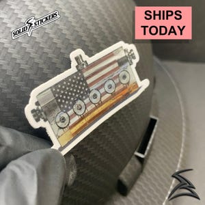 Oilfield Sticker Frac Pump Fluid End American Flag Vinyl Sticker ...