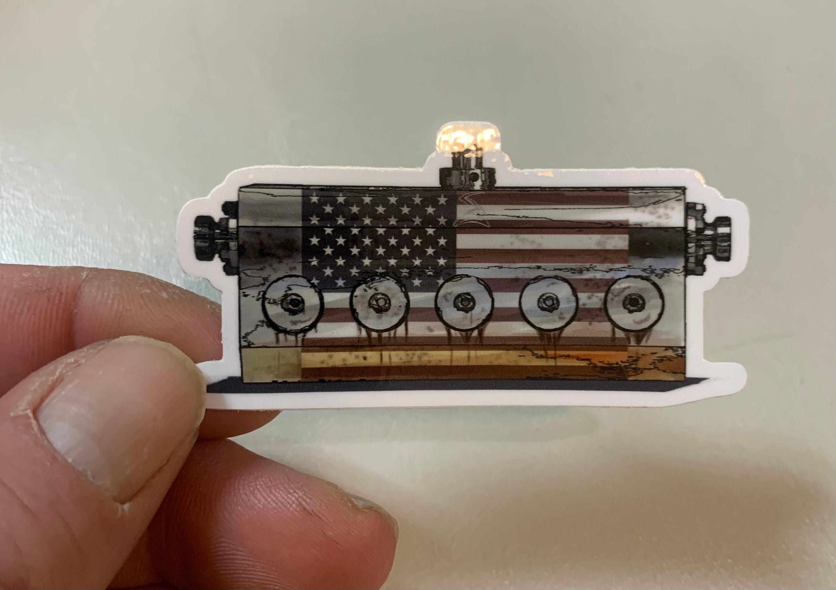 Oilfield Sticker Frac Pump Fluid End American Flag Vinyl Sticker ...