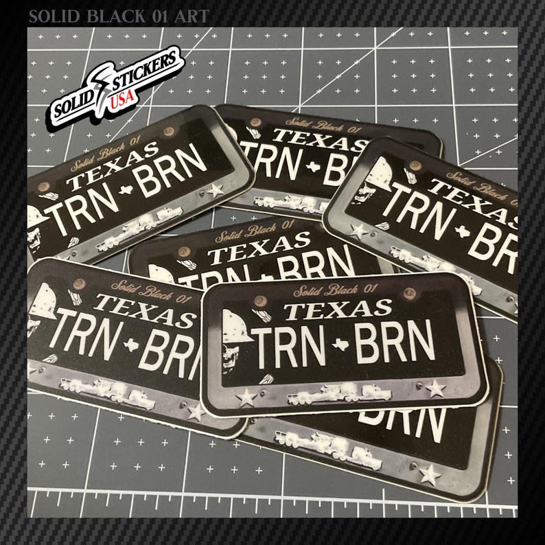 Texas Oilfield Sticker: Frac Turn & Burn License Plate Decal - Etsy