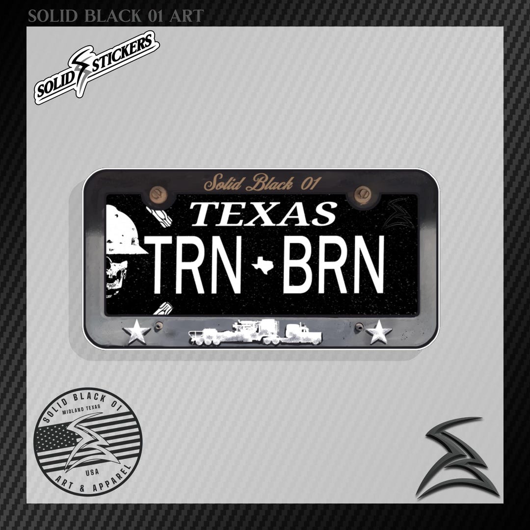 Texas Oilfield Sticker Frac Turn and Burn License Plate Decal Oilfield ...