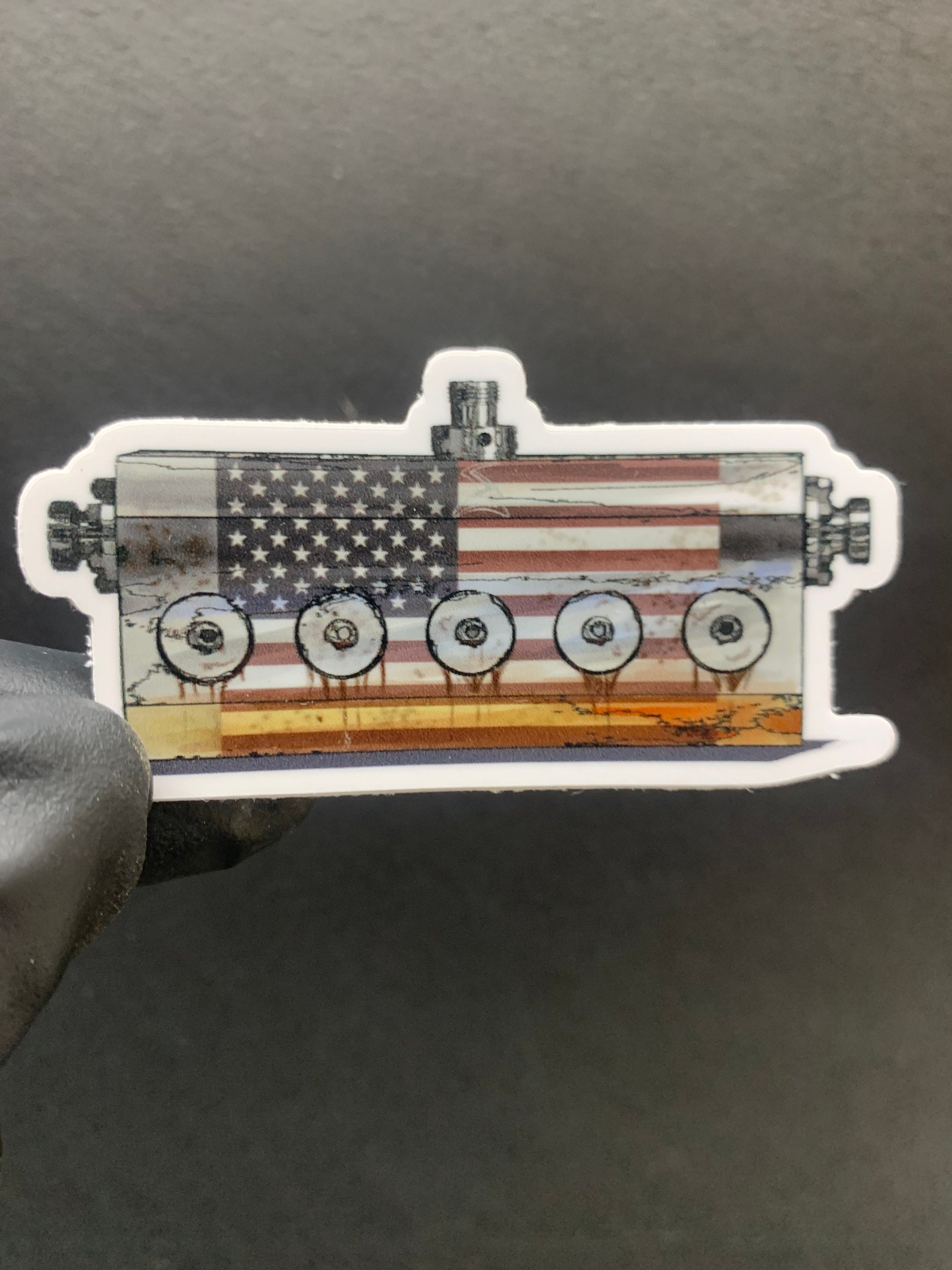 Oilfield Sticker Frac Pump Fluid End American Flag Vinyl Sticker ...