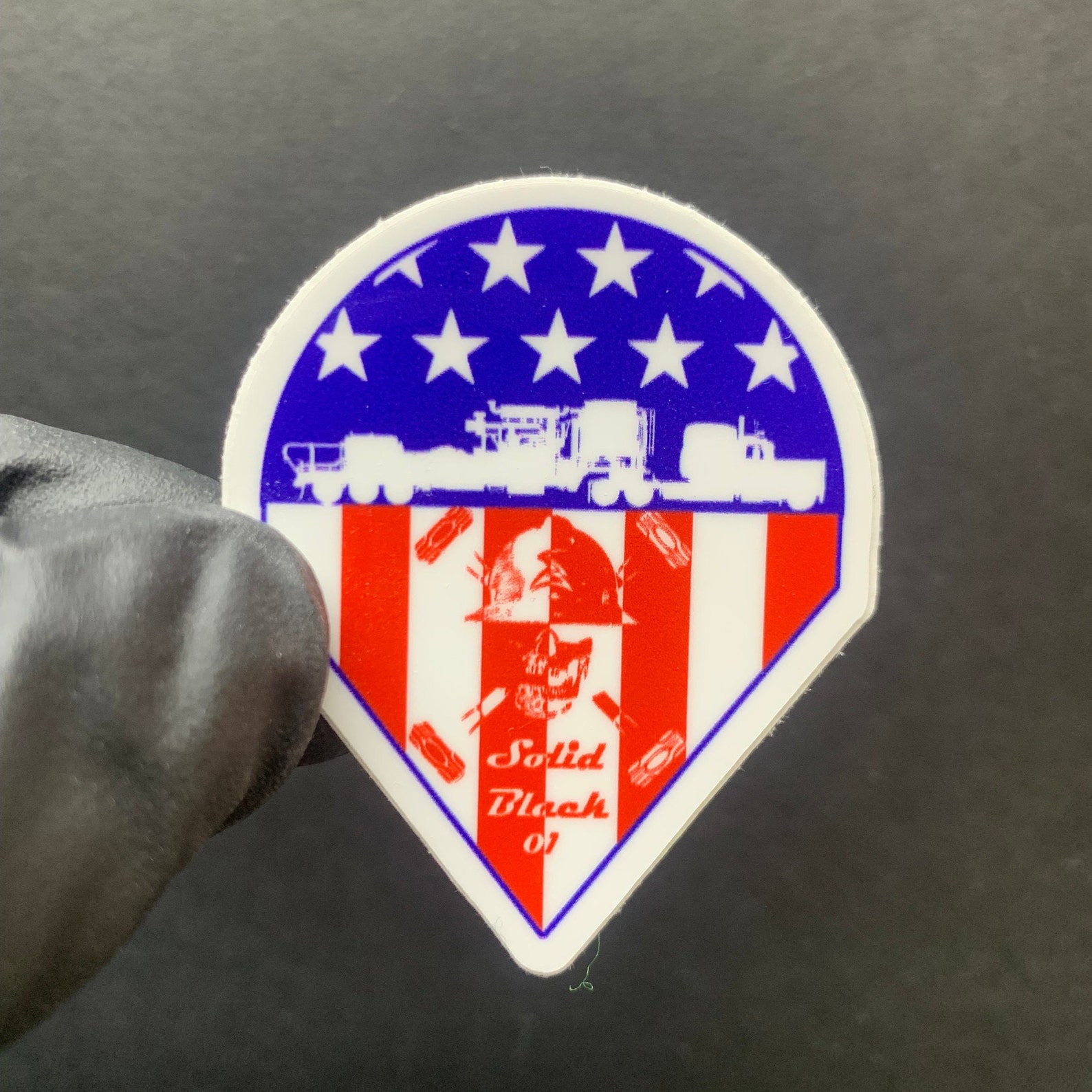 Oilfield Frac Sticker US Flag Shield Frac Pump Sticker Patriotic ...