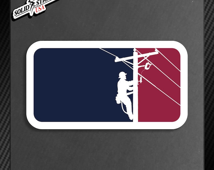 Lineman Flag Climbing Sticker, Lineman Sticker, Lineman Gift, Lineman ...