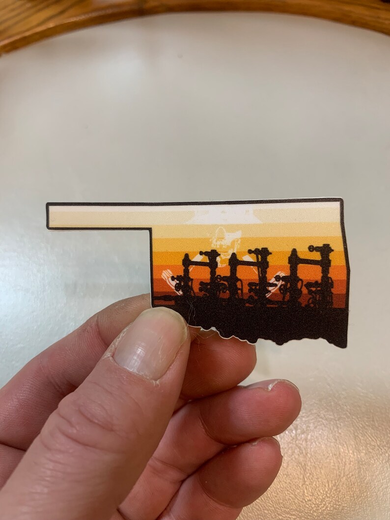 Oklahoma Oilfield Zipper Frac Vinyl Hard Hat Sticker - Etsy