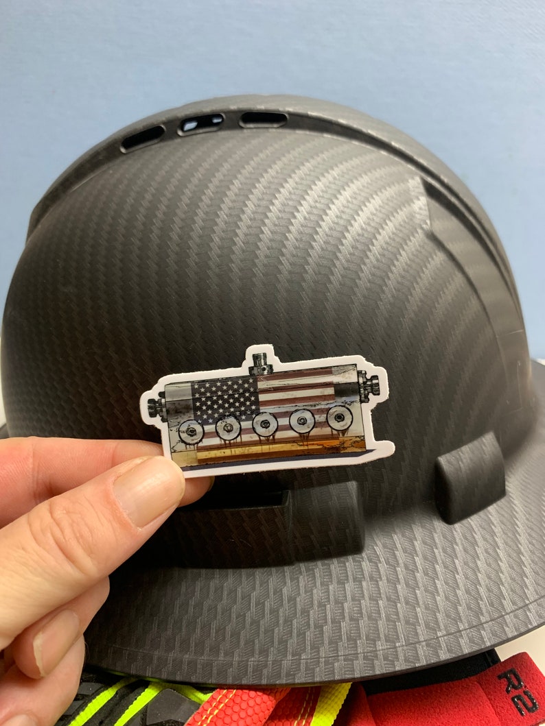 Oilfield Sticker Frac Pump Fluid End American Flag Vinyl Sticker ...