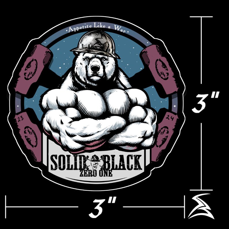 Oilfield Sticker Polar Bear Muscle Sticker Oilfield Hand Hard Hat Decal ...