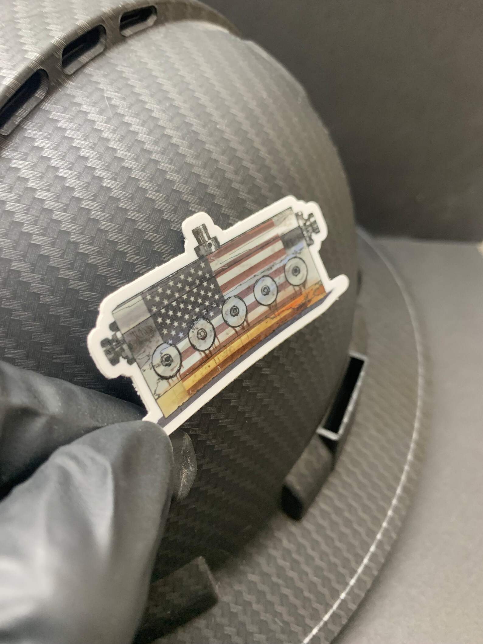 Oilfield Sticker Frac Pump Fluid End American Flag Vinyl Sticker ...