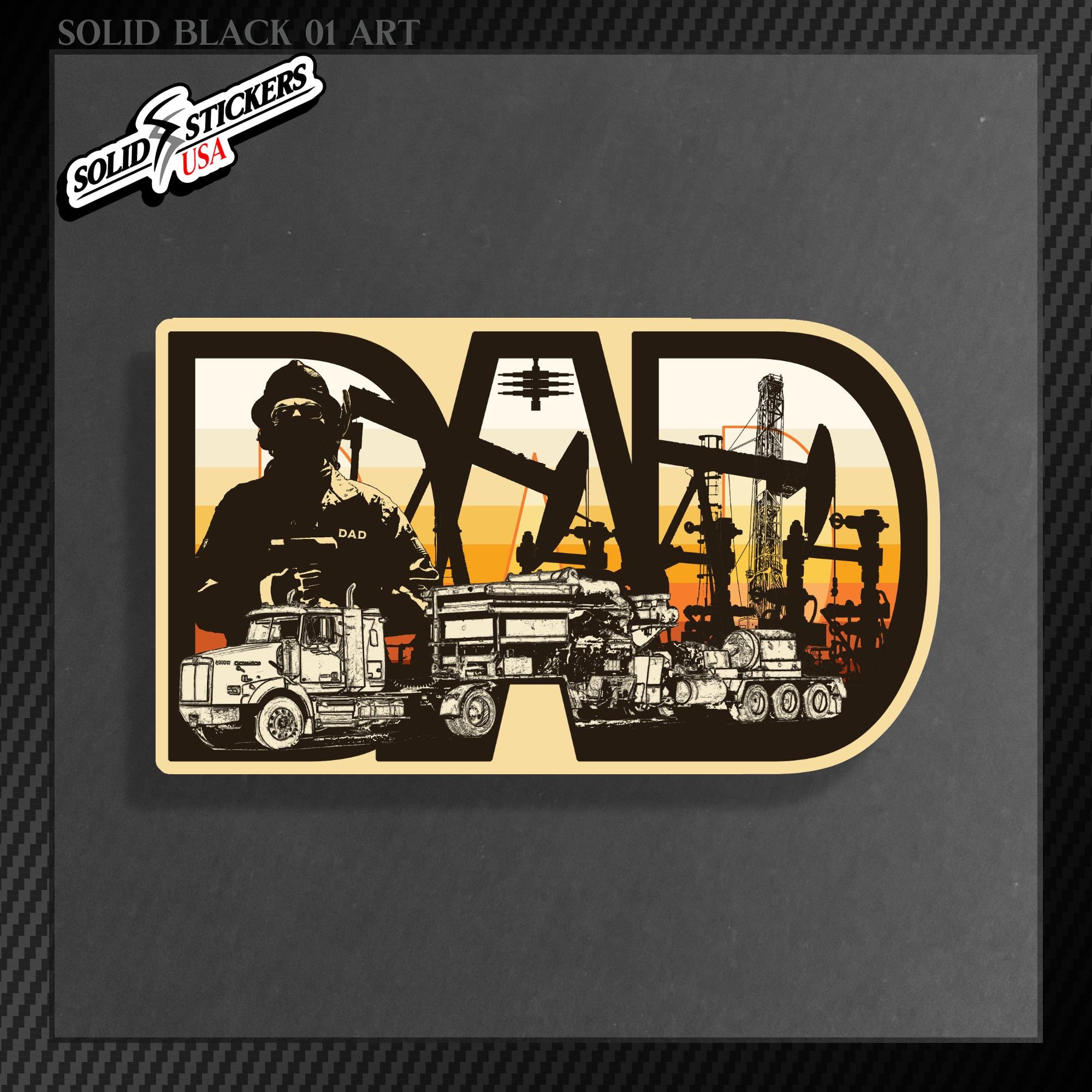 Oilfield Dad Sticker Gift for Oilfield Dad’s Hard Hat Sticker Oil and ...