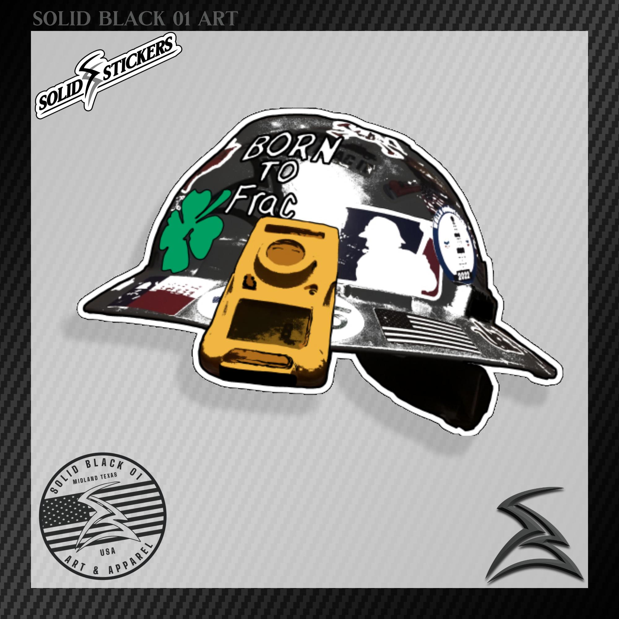 Frac Hard Hat Stickers Frac Closed Back Embroidered Cap