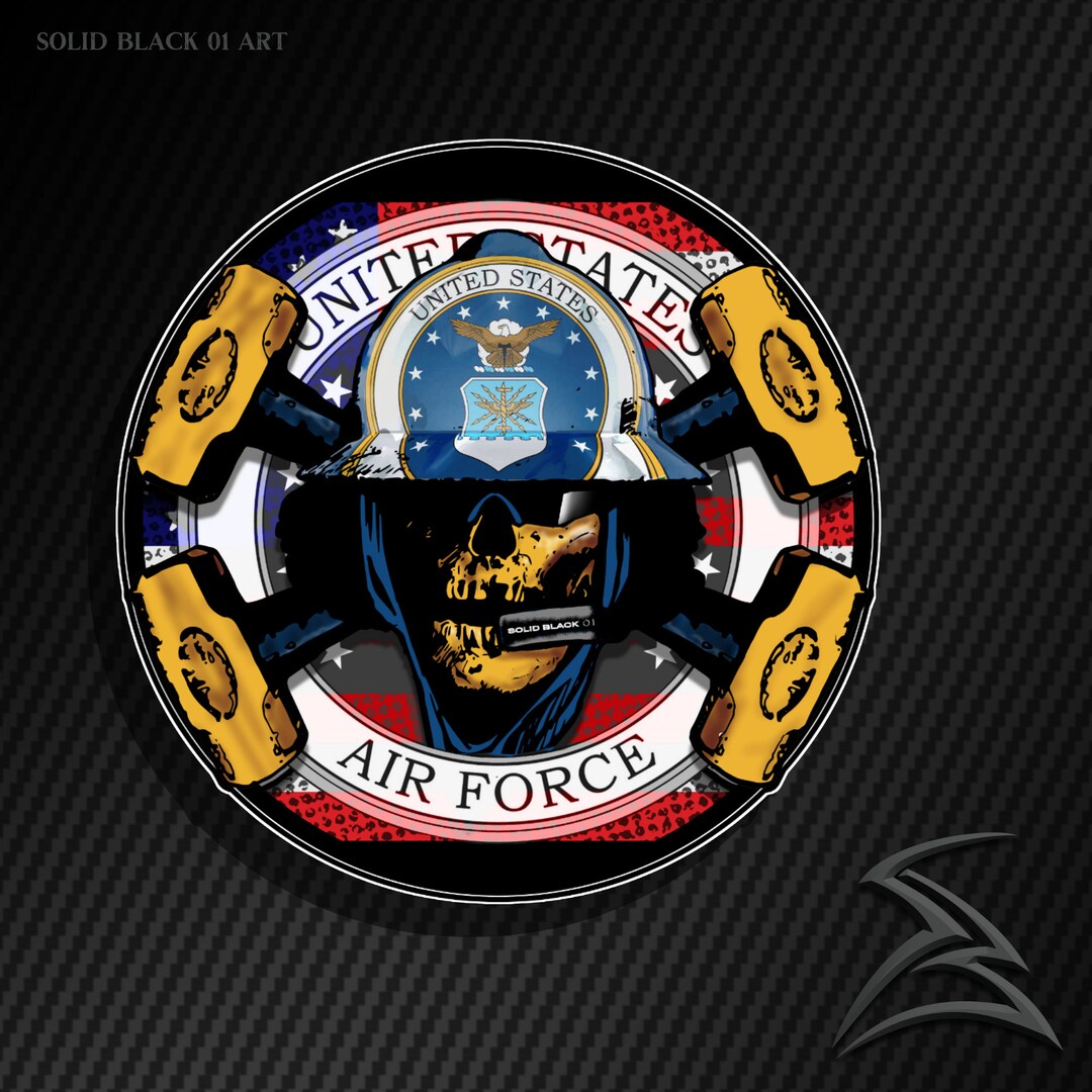 Oilfield Sticker Skull and Hammers Air Force Veteran Oilfield Hard Hat ...