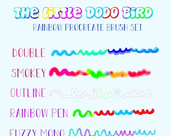 Rainbow Brush Pack 8 Procreate Brushes Brushes for Procreate Brush Set ...