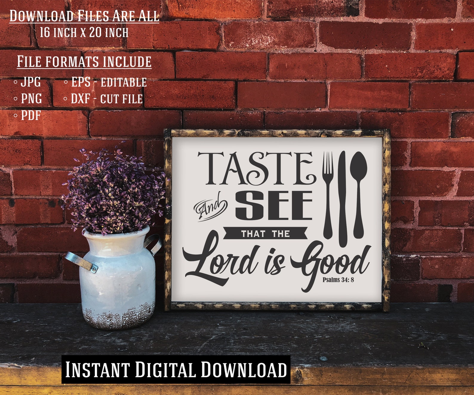 Taste and See That the Lord is Good Instant (Download Now) - Etsy